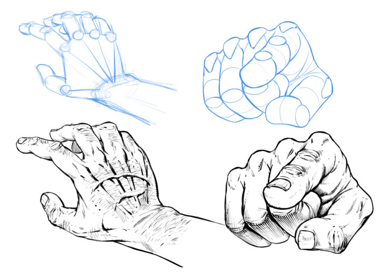 How to Draw Hands – Step by Step – Art Files + Videos - Ram Studios Comics