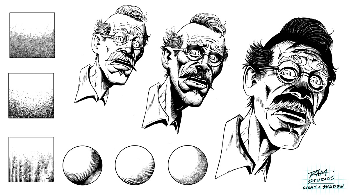 how to draw light and dark