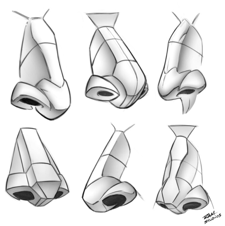 How to Draw Noses with Basic Steps - Like a Pro! - Ram Studios Comics